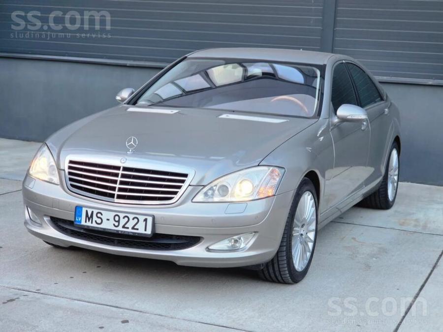 Grey Mercedes-Benz S 350 2007 in Riga, with an engine capacity of 3.50 L and mileage of 201 thousand km for 8600 €, photo 7 on AUTOMOTO.COM.LV