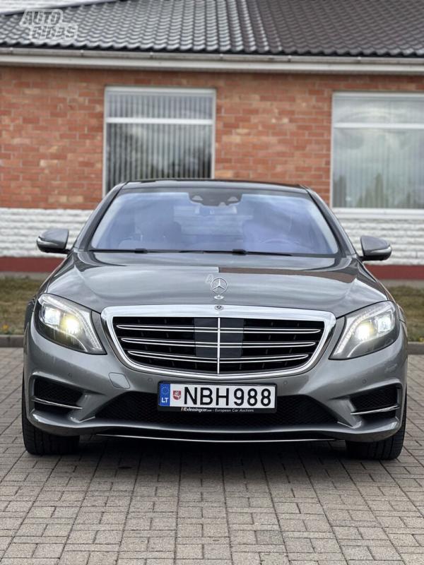 Grey Mercedes-Benz S 350 2014 in Vilnius, with an engine capacity of 3.00 L and mileage of 195 thousand km for 22900 €, photo 4 on AUTOMOTO.COM.LV