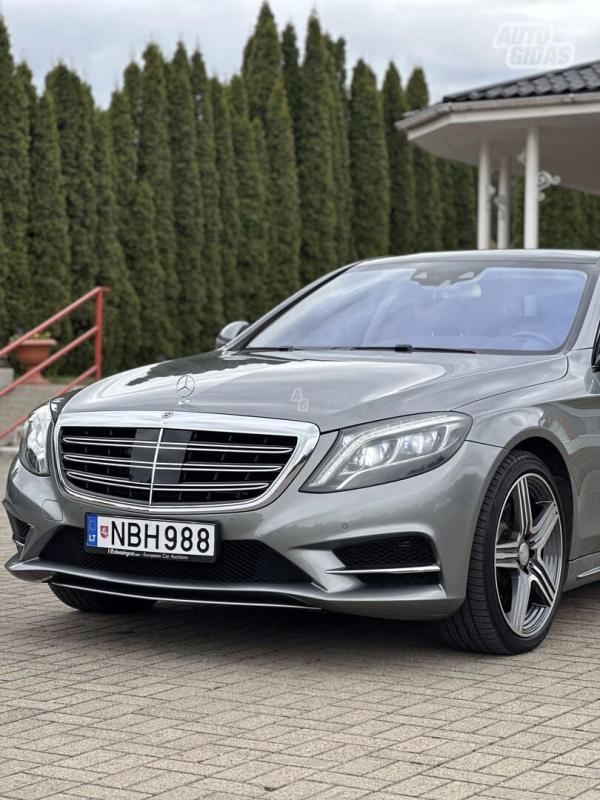 Grey Mercedes-Benz S 350 2014 in Vilnius, with an engine capacity of 3.00 L and mileage of 195 thousand km for 22900 €, photo 7 on AUTOMOTO.COM.LV
