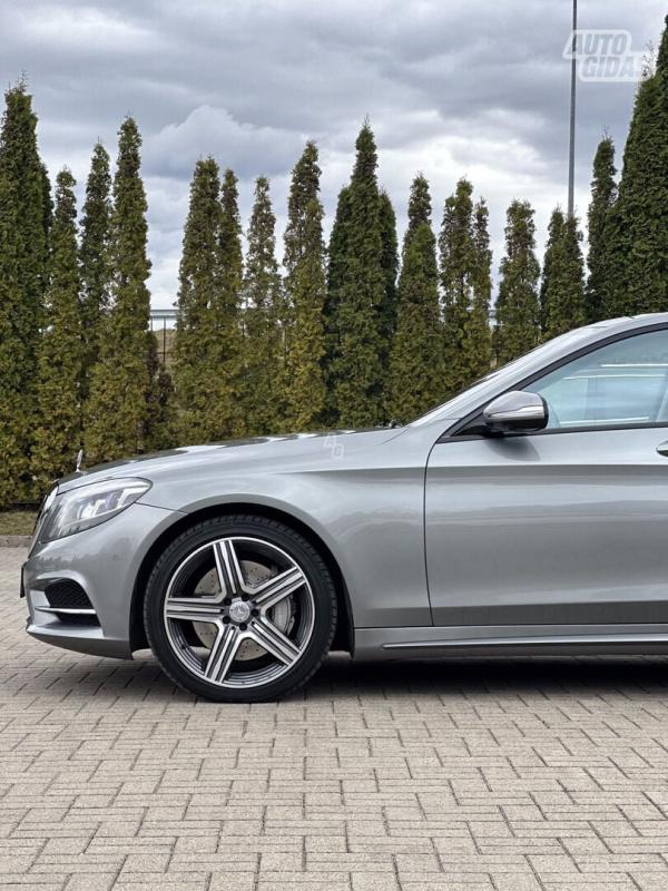 Grey Mercedes-Benz S 350 2014 in Vilnius, with an engine capacity of 3.00 L and mileage of 195 thousand km for 22900 €, photo 10 on AUTOMOTO.COM.LV