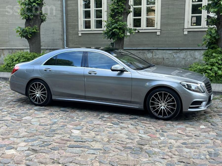 Grey Mercedes-Benz S 350 2014 in Riga, with an engine capacity of 3.00 L and mileage of 156 thousand km for 27500 €, photo 26 on AUTOMOTO.COM.LV