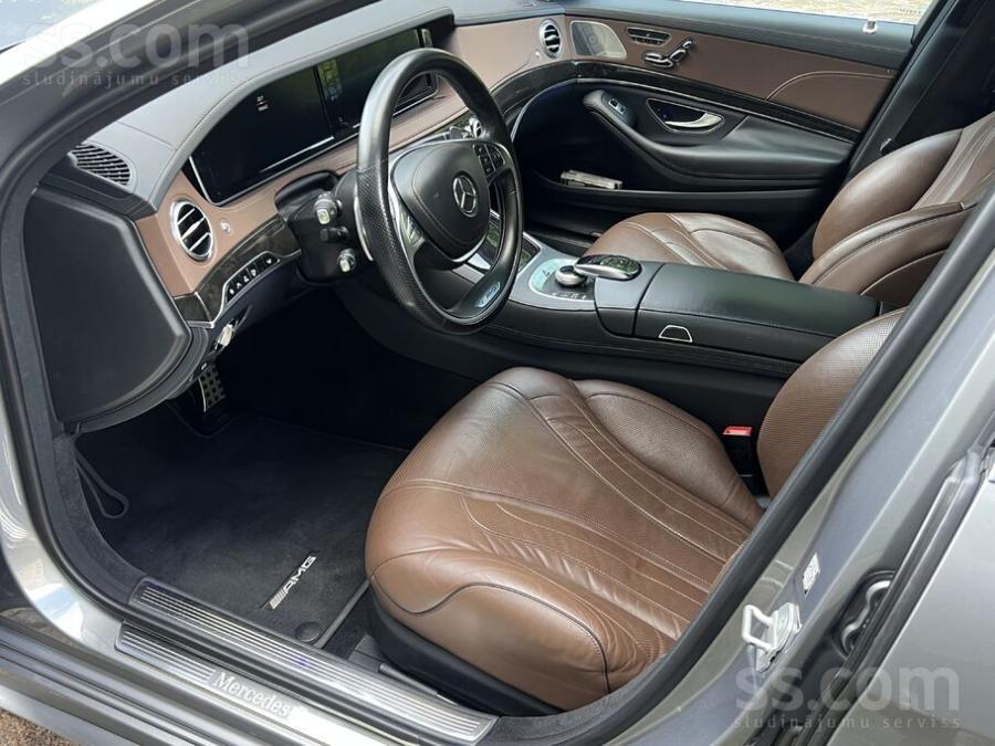 Grey Mercedes-Benz S 350 2014 in Riga, with an engine capacity of 3.00 L and mileage of 156 thousand km for 27500 €, photo 29 on AUTOMOTO.COM.LV