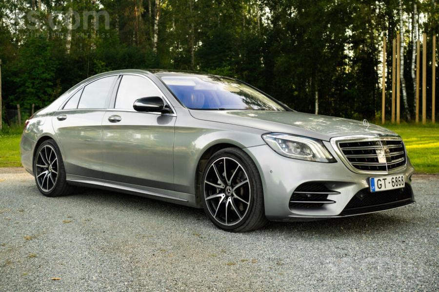 Grey Mercedes-Benz S 350 2014 in Riga, with an engine capacity of 3.00 L and mileage of 285 thousand km for 25900 €, photo 1 on AUTOMOTO.COM.LV
