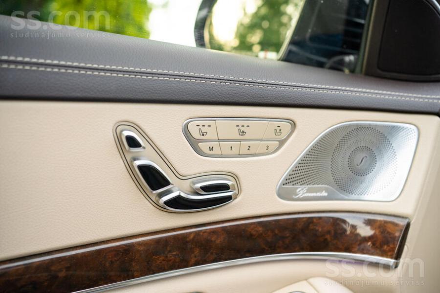 Grey Mercedes-Benz S 350 2014 in Riga, with an engine capacity of 3.00 L and mileage of 285 thousand km for 25900 €, photo 14 on AUTOMOTO.COM.LV
