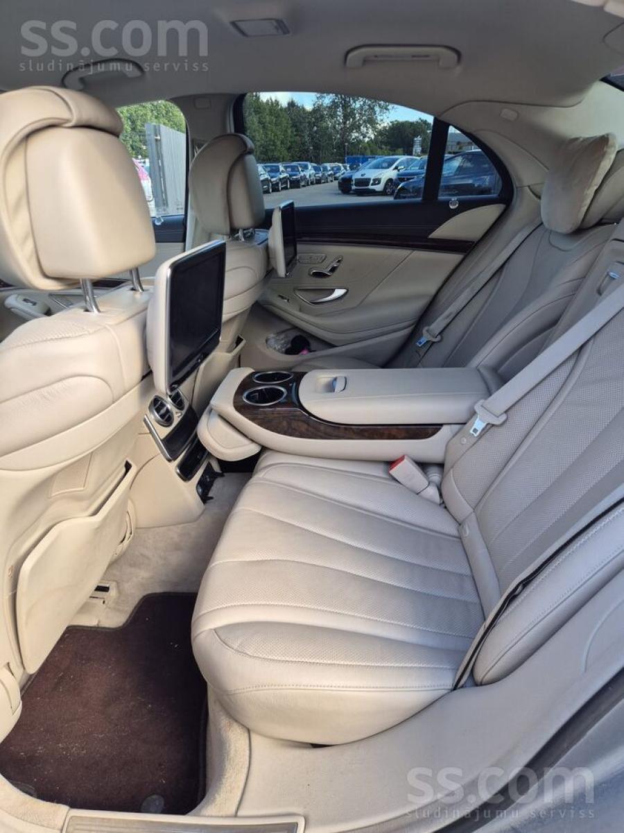 Grey Mercedes-Benz S 350 2014 in Riga, with an engine capacity of 3.00 L and mileage of 276 thousand km for 22990 €, photo 11 on AUTOMOTO.COM.LV