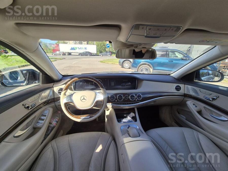 Grey Mercedes-Benz S 350 2014 in Riga, with an engine capacity of 3.00 L and mileage of 276 thousand km for 22990 €, photo 14 on AUTOMOTO.COM.LV