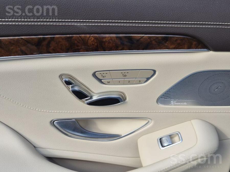 Grey Mercedes-Benz S 350 2014 in Riga, with an engine capacity of 3.00 L and mileage of 276 thousand km for 22990 €, photo 19 on AUTOMOTO.COM.LV