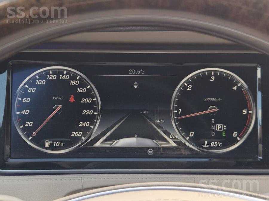 Grey Mercedes-Benz S 350 2014 in Riga, with an engine capacity of 3.00 L and mileage of 276 thousand km for 22990 €, photo 22 on AUTOMOTO.COM.LV