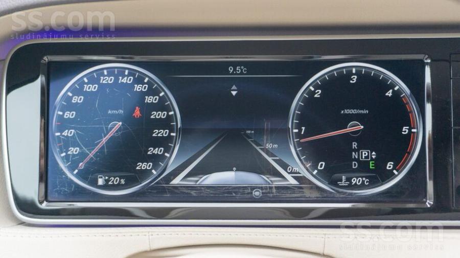 Grey Mercedes-Benz S 350 2014 in Riga, with an engine capacity of 3.00 L and mileage of 276 thousand km for 22990 €, photo 36 on AUTOMOTO.COM.LV