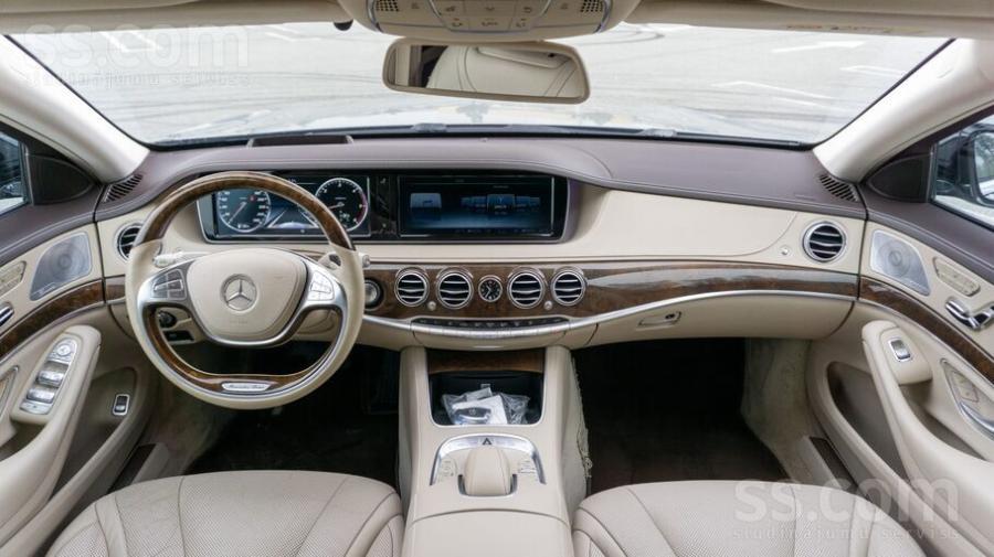 Grey Mercedes-Benz S 350 2014 in Riga, with an engine capacity of 3.00 L and mileage of 276 thousand km for 22990 €, photo 21 on AUTOMOTO.COM.LV