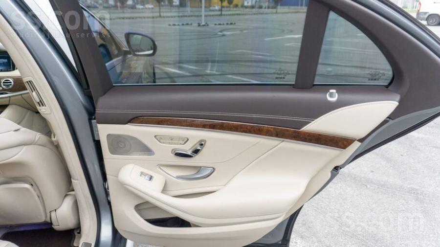 Grey Mercedes-Benz S 350 2014 in Riga, with an engine capacity of 3.00 L and mileage of 276 thousand km for 22990 €, photo 58 on AUTOMOTO.COM.LV