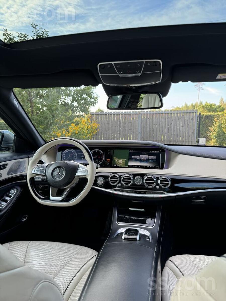 Pelēks Mercedes-Benz S 350 2015 Rīga, ar dzinēja tilpumu 3.00 L un nobraukumu 299 tūkst. km par 20500 €, foto 5 vietnē AUTOMOTO.COM.LV