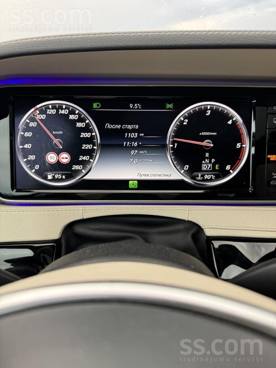 Pelēks Mercedes-Benz S 350 2015 Rīga, ar dzinēja tilpumu 3.00 L un nobraukumu 299 tūkst. km par 20500 €, foto 10 vietnē AUTOMOTO.COM.LV