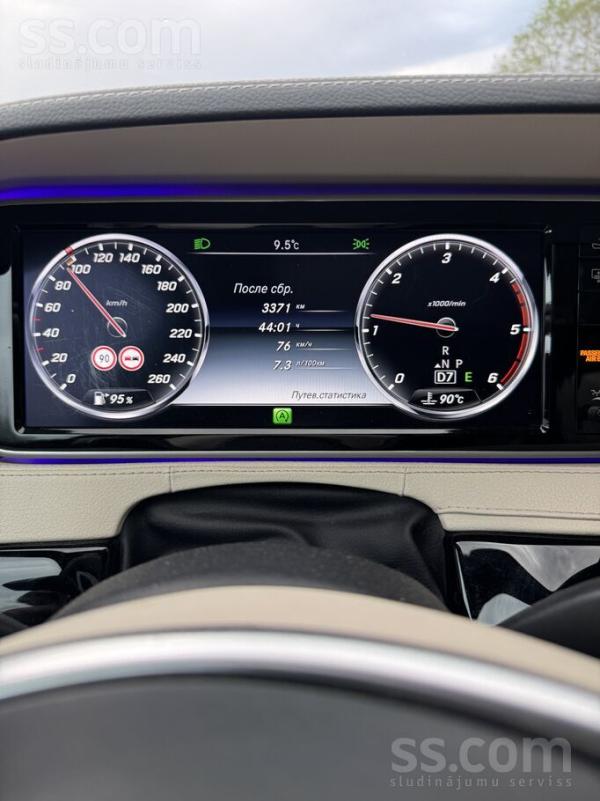 Pelēks Mercedes-Benz S 350 2015 Rīga, ar dzinēja tilpumu 3.00 L un nobraukumu 299 tūkst. km par 20500 €, foto 10 vietnē AUTOMOTO.COM.LV