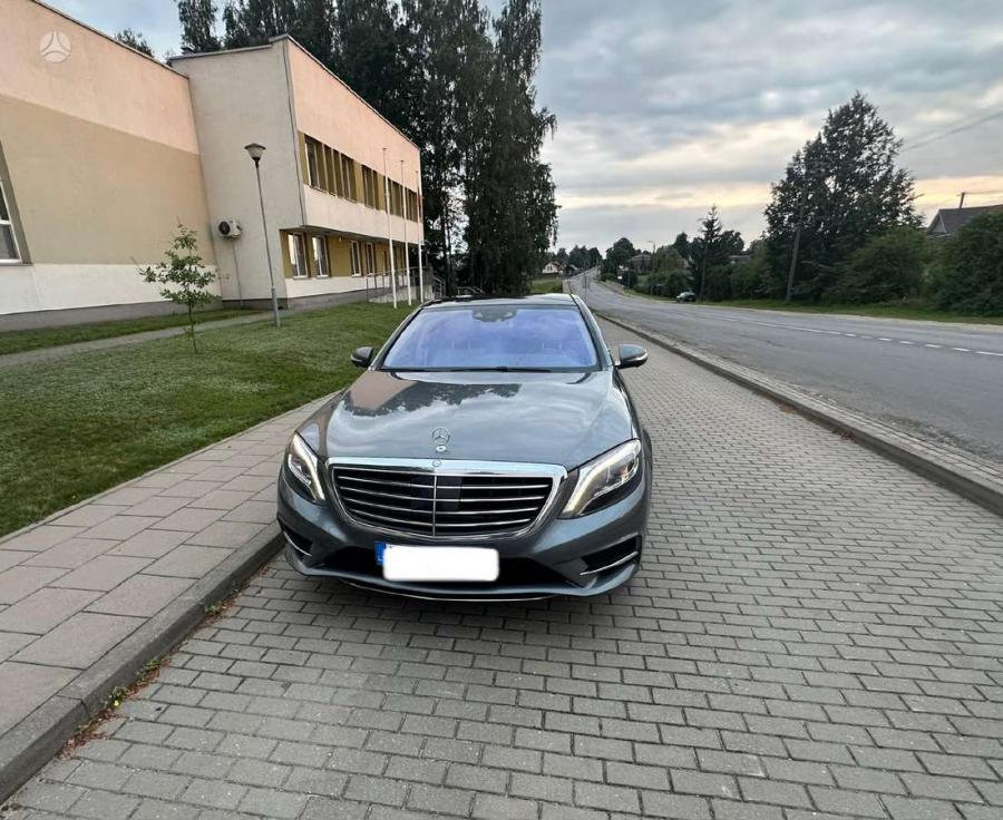 Grey Mercedes-Benz S 350 2016 in Vilnius, with an engine capacity of 2.99 L and mileage of 344 thousand km for 24500 €, photo 6 on AUTOMOTO.COM.LV