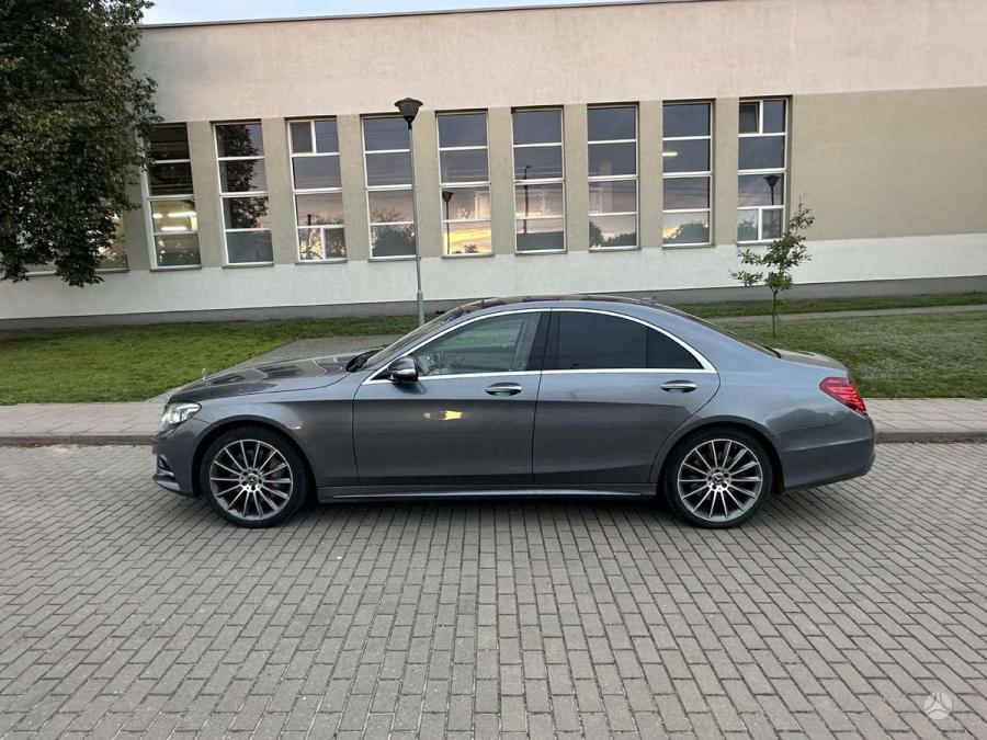 Grey Mercedes-Benz S 350 2016 in Vilnius, with an engine capacity of 2.99 L and mileage of 344 thousand km for 24500 €, photo 7 on AUTOMOTO.COM.LV