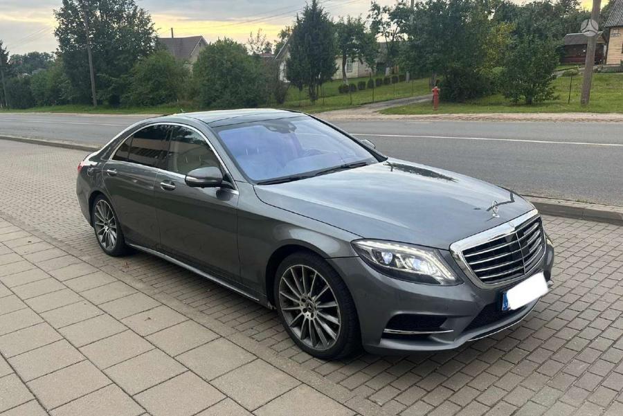 Grey Mercedes-Benz S 350 2016 in Vilnius, with an engine capacity of 2.99 L and mileage of 344 thousand km for 24500 €, photo 8 on AUTOMOTO.COM.LV