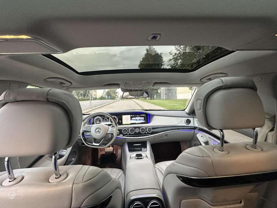 Grey Mercedes-Benz S 350 2016 in Vilnius, with an engine capacity of 2.99 L and mileage of 344 thousand km for 24500 €, photo 22 on AUTOMOTO.COM.LV