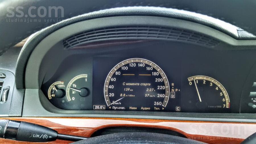 Mercedes-Benz S 350 2007 Rīga, ar dzinēja tilpumu 3.50 L un nobraukumu 359 tūkst. km par 7900 €, foto 12 vietnē AUTOMOTO.COM.LV