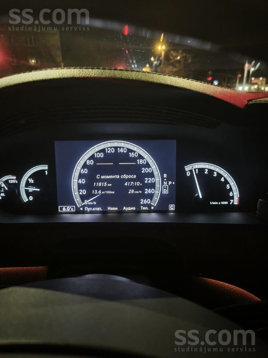 Mercedes-Benz S 350 2007 Rīga, ar dzinēja tilpumu 3.50 L un nobraukumu 206 tūkst. km par 10900 €, foto 26 vietnē AUTOMOTO.COM.LV