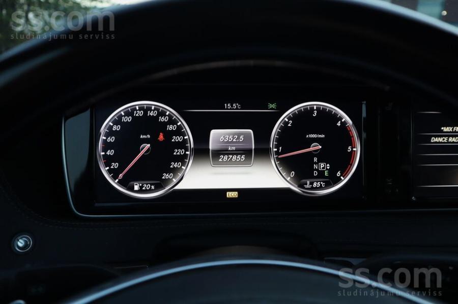 Mercedes-Benz S 350 2014 in Riga, with an engine capacity of 3.00 L and mileage of 288 thousand km for 15550 €, photo 15 on AUTOMOTO.COM.LV