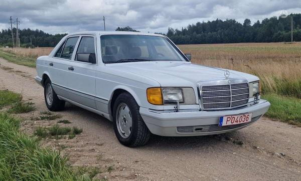 White Mercedes-Benz S 350 1991 in Klaipeda, with an engine capacity of 3.50 L and mileage of 252 thousand km for 6200 €, photo 6 on AUTOMOTO.COM.LV