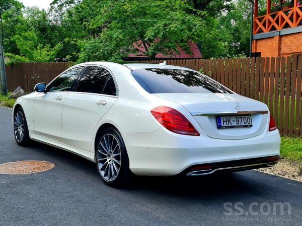 White Mercedes-Benz S 350 2014 in Riga, with an engine capacity of 3.00 L and mileage of 173 thousand km for 27500 €, photo 2 on AUTOMOTO.COM.LV
