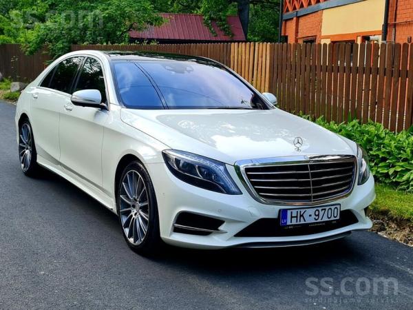 White Mercedes-Benz S 350 2014 in Riga, with an engine capacity of 3.00 L and mileage of 173 thousand km for 27500 €, photo 3 on AUTOMOTO.COM.LV