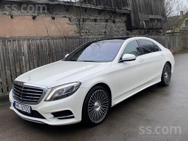 White Mercedes-Benz S 350 2014 in Riga, with an engine capacity of 3.00 L and mileage of 180 thousand km for 29500 €, photo 3 on AUTOMOTO.COM.LV