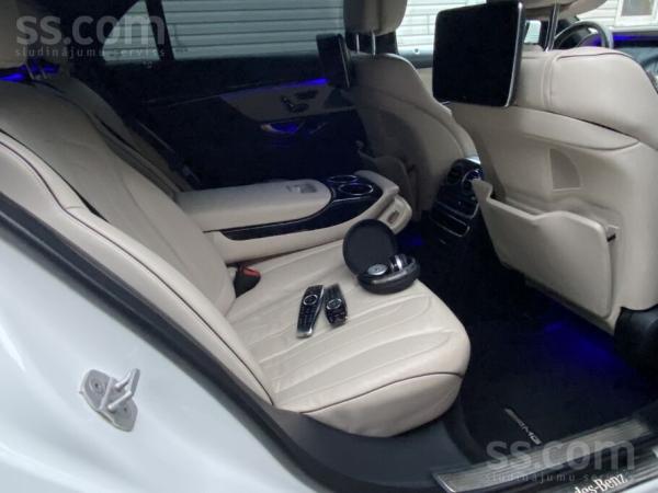 White Mercedes-Benz S 350 2014 in Riga, with an engine capacity of 3.00 L and mileage of 180 thousand km for 29500 €, photo 10 on AUTOMOTO.COM.LV