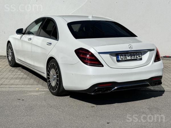 White Mercedes-Benz S 350 2014 in Riga, with an engine capacity of 3.00 L and mileage of 0 thousand km for 22450 €, photo 4 on AUTOMOTO.COM.LV