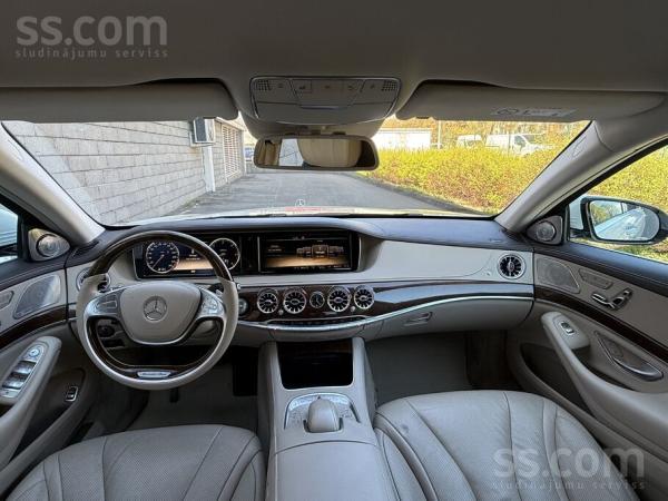 White Mercedes-Benz S 350 2014 in Riga, with an engine capacity of 3.00 L and mileage of 0 thousand km for 22450 €, photo 6 on AUTOMOTO.COM.LV