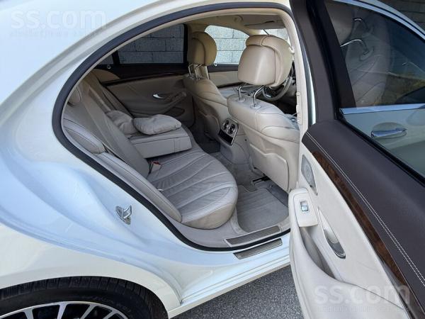 White Mercedes-Benz S 350 2014 in Riga, with an engine capacity of 3.00 L and mileage of 0 thousand km for 22450 €, photo 9 on AUTOMOTO.COM.LV