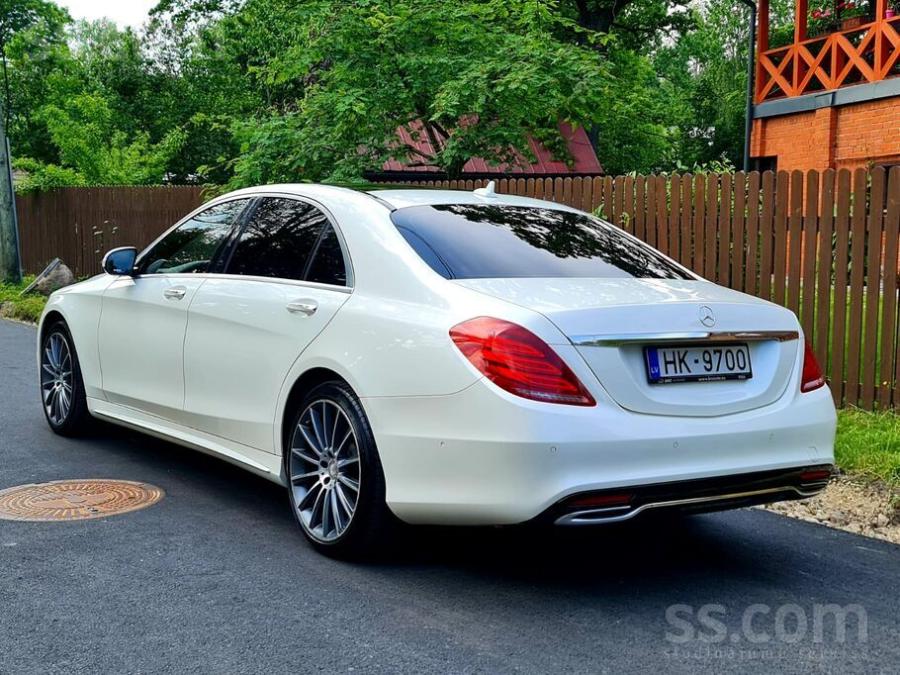 White Mercedes-Benz S 350 2014 in Riga, with an engine capacity of 3.00 L and mileage of 197 thousand km for 27000 €, photo 3 on AUTOMOTO.COM.LV
