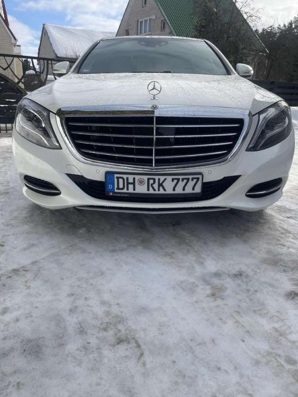 White Mercedes-Benz S 350 2015 in Taurage, with an engine capacity of 2.99 L and mileage of 161 thousand km for 27500 €, photo 7 on AUTOMOTO.COM.LV