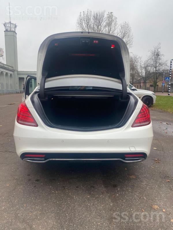 White Mercedes-Benz S 350 2015 in Riga, with an engine capacity of 3.00 L and mileage of 230 thousand km for 26900 €, photo 6 on AUTOMOTO.COM.LV