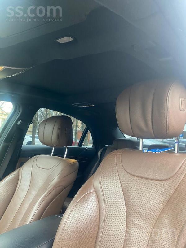 White Mercedes-Benz S 350 2015 in Riga, with an engine capacity of 3.00 L and mileage of 230 thousand km for 26900 €, photo 8 on AUTOMOTO.COM.LV