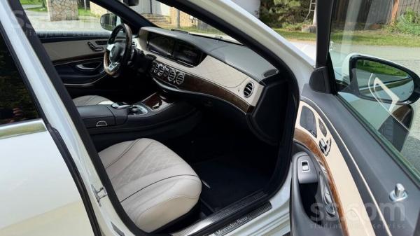 White Mercedes-Benz S 350 2015 in Riga, with an engine capacity of 3.00 L and mileage of 257 thousand km for 23950 €, photo 6 on AUTOMOTO.COM.LV