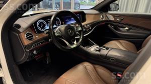 White Mercedes-Benz S 350 2015 in Riga, with an engine capacity of 3.00 L and mileage of 109 thousand km for 29400 €, photo 10 on AUTOMOTO.COM.LV