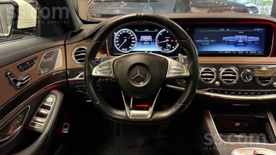 White Mercedes-Benz S 350 2015 in Riga, with an engine capacity of 3.00 L and mileage of 109 thousand km for 29400 €, photo 12 on AUTOMOTO.COM.LV