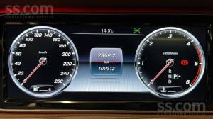 White Mercedes-Benz S 350 2015 in Riga, with an engine capacity of 3.00 L and mileage of 109 thousand km for 29400 €, photo 14 on AUTOMOTO.COM.LV
