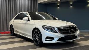 White Mercedes-Benz S 350 2015 in Riga, with an engine capacity of 3.00 L and mileage of 109 thousand km for 29900 €, photo 5 on AUTOMOTO.COM.LV