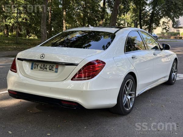 White Mercedes-Benz S 350 2015 in Riga, with an engine capacity of 3.00 L and mileage of 242 thousand km for 26500 €, photo 7 on AUTOMOTO.COM.LV
