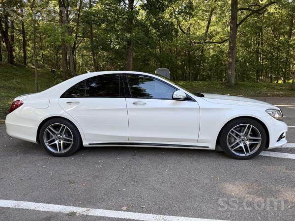 White Mercedes-Benz S 350 2015 in Riga, with an engine capacity of 3.00 L and mileage of 242 thousand km for 26500 €, photo 8 on AUTOMOTO.COM.LV