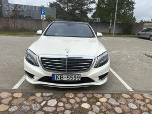 White Mercedes-Benz S 350 2015 in Riga, with an engine capacity of 3.00 L and mileage of 265 thousand km for 26800 €, photo 4 on AUTOMOTO.COM.LV