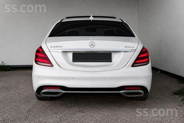 White Mercedes-Benz S 350 2019 in Riga, with an engine capacity of 3.00 L and mileage of 83 thousand km for 53500 €, photo 3 on AUTOMOTO.COM.LV