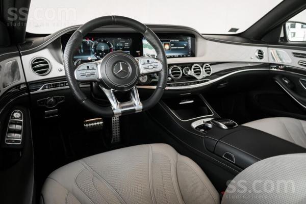 White Mercedes-Benz S 350 2019 in Riga, with an engine capacity of 3.00 L and mileage of 83 thousand km for 53500 €, photo 5 on AUTOMOTO.COM.LV