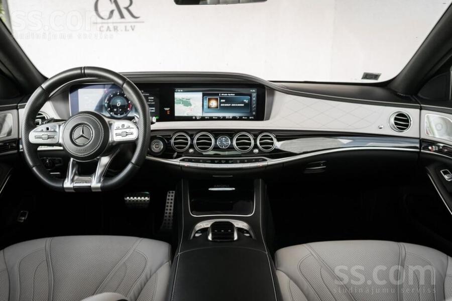 White Mercedes-Benz S 350 2019 in Riga, with an engine capacity of 3.00 L and mileage of 83 thousand km for 53500 €, photo 8 on AUTOMOTO.COM.LV