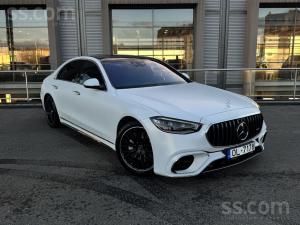 White Mercedes-Benz S 350 2023 in Riga, with an engine capacity of 3.00 L and mileage of 60 thousand km for 78900 €, photo 1 on AUTOMOTO.COM.LV