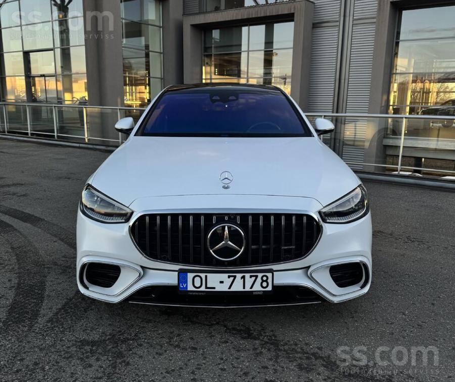 White Mercedes-Benz S 350 2023 in Riga, with an engine capacity of 3.00 L and mileage of 60 thousand km for 78900 €, photo 3 on AUTOMOTO.COM.LV